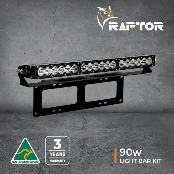 Raptor 90 LED 20.5″ Light Bar Number Plate Kit - Carbon Offroad Buy Now ...